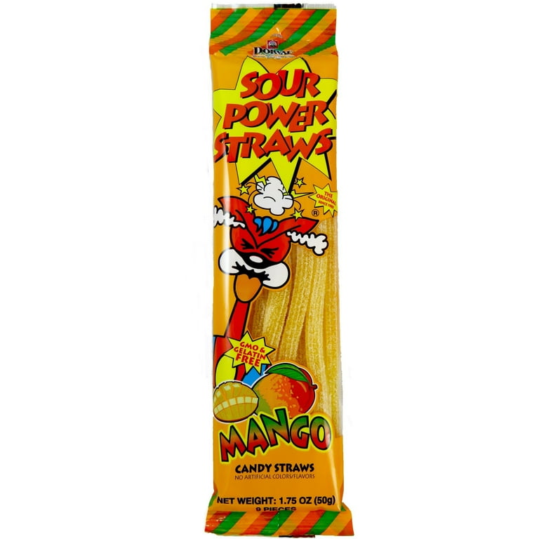 SOUR POWER STRAWS MANGO 24 1.75oz