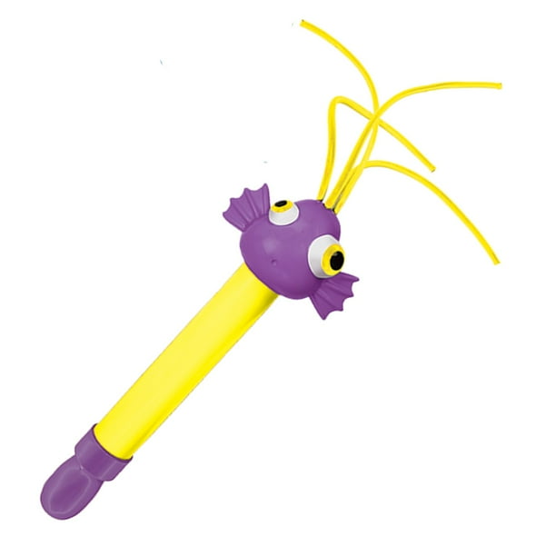 SwimWays 18.5" Purple and Yellow Squiggle Squirter Fish Swimming Pool ...