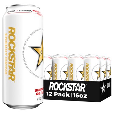 Rockstar Energy Drink, Recovery Strawberry Lemonade, 16 oz, 12 pack ...