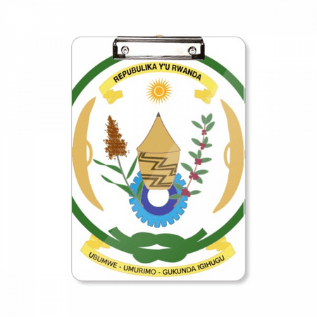 Rwanda Africa National Emblem Clipboard Folder Writing Pad Backing ...