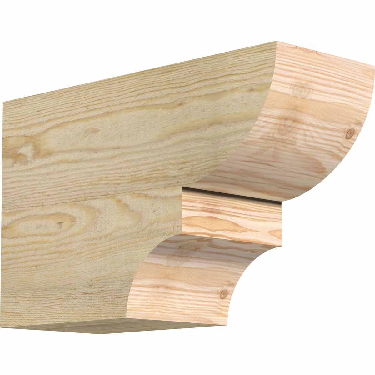 6"W x 10"H x 16"L Ridgewood Rough Sawn Rafter Tail, Douglas Fir ...