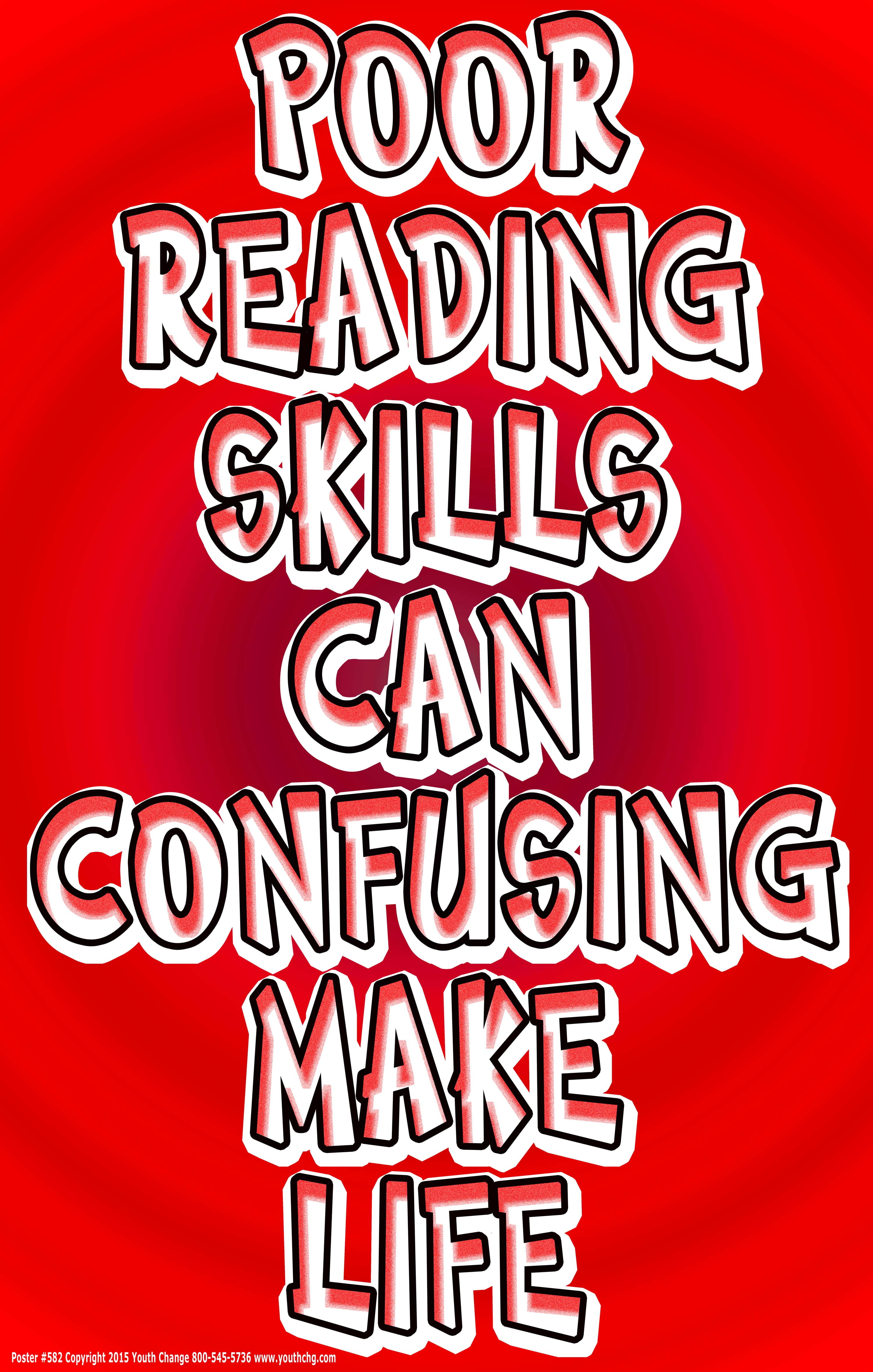 Youth Change Poster #582 Funny Reading Skills Poster for Middle, High ...