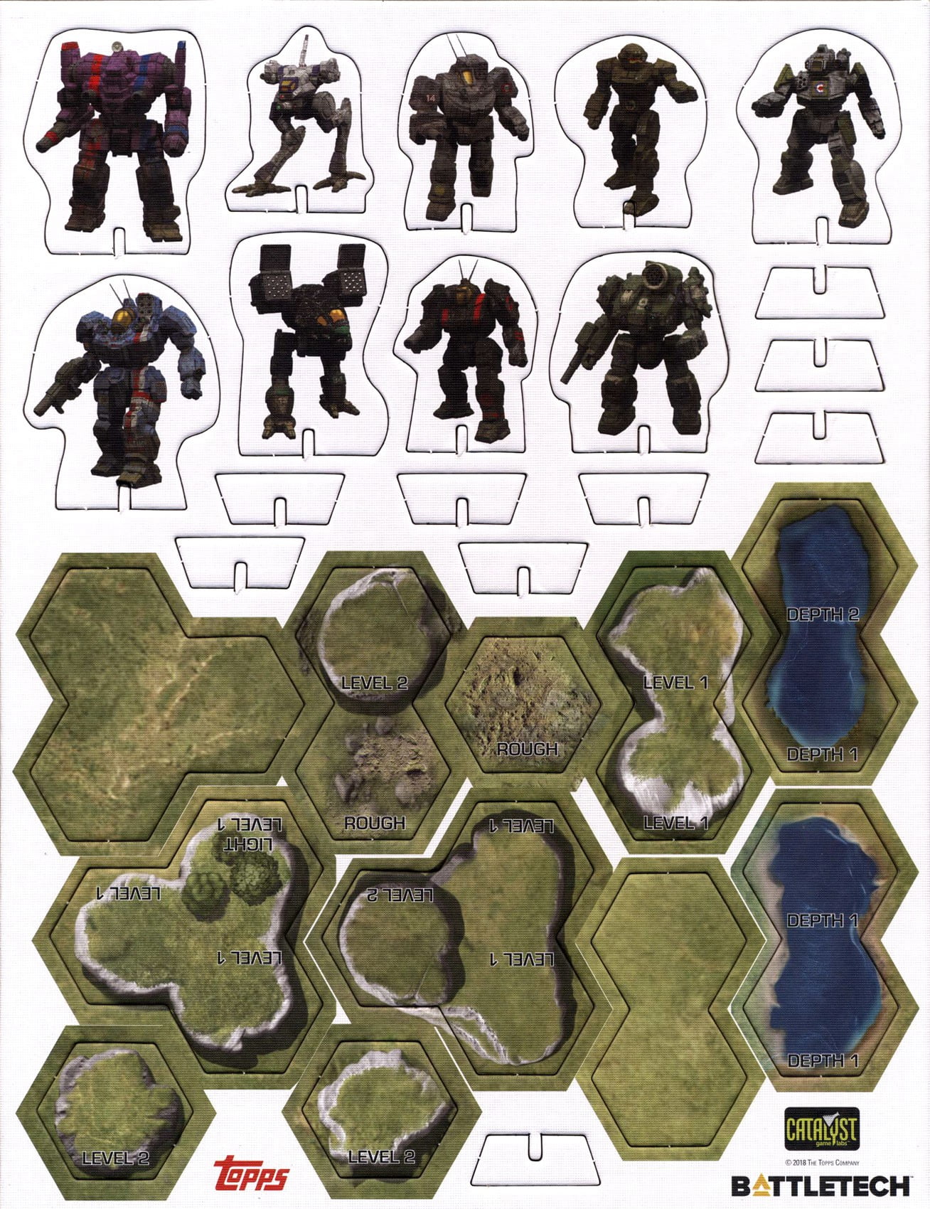 BattleTech Additional BattleMechs & Terrain Punchboard - Walmart.com