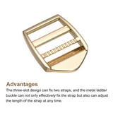 Metal Ladder Buckle Slider Tri-Glider Metal Adjustable Buckles, 4 Pack ...