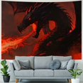 PRATYUS Black Cool Dragon Fantasy Tapestry Bedroom Tapestries Living ...