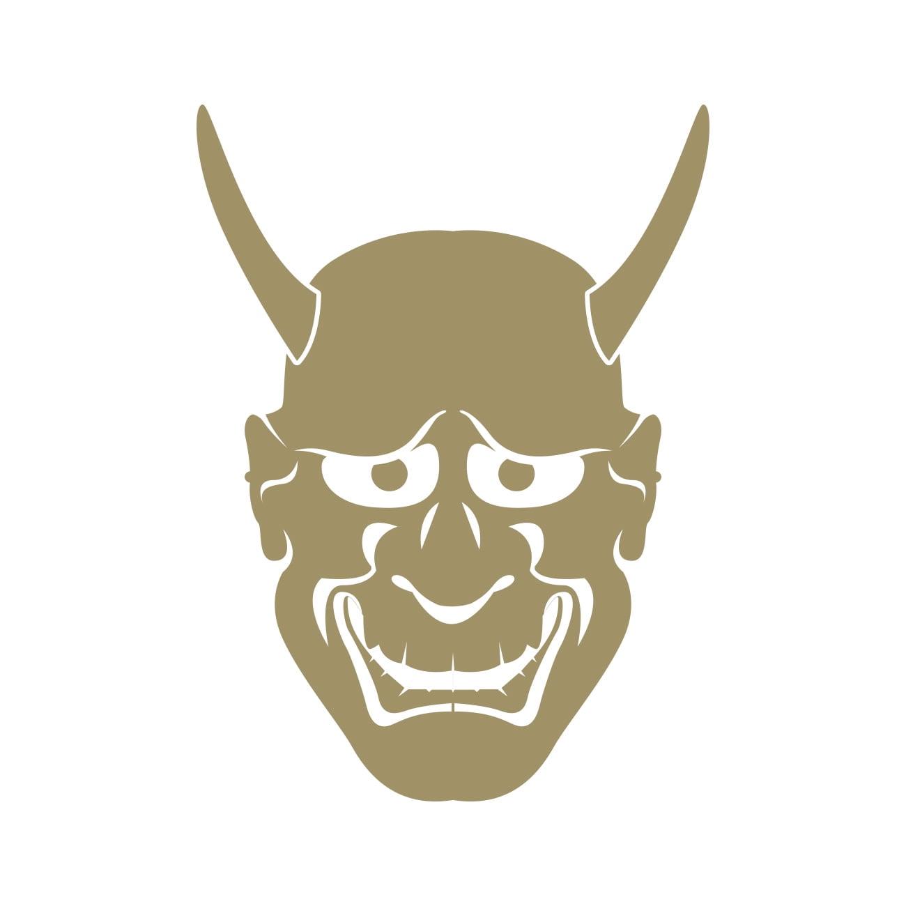 Hannya Mask Sticker Decal Die Cut - Self Adhesive Vinyl - Weatherproof ...