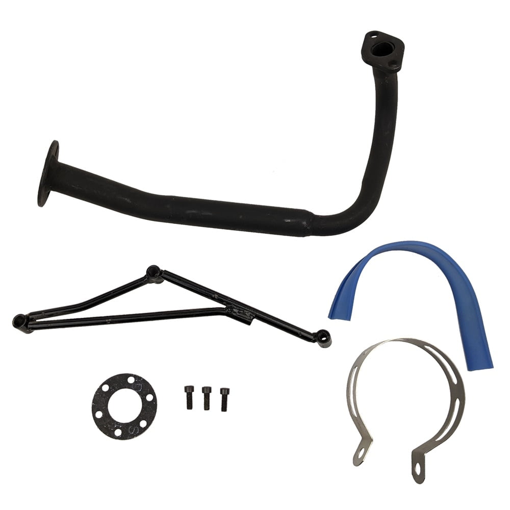 50cc GY6 Exhaust Header Pipe Assembly for Chinese Scooter Moped ...