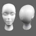 RENACLIPY White Wig Display Stand Foam Mannequin Head for Storage and ...
