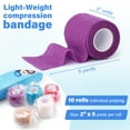LotFancy Self Adhesive Bandage Wrap, 2" x 5 Yards, Breathable Sports ...