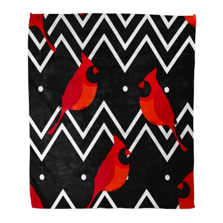 JSDART Throw Blanket 58x80 Inches Bird Abstract Pattern Red Cardinal ...