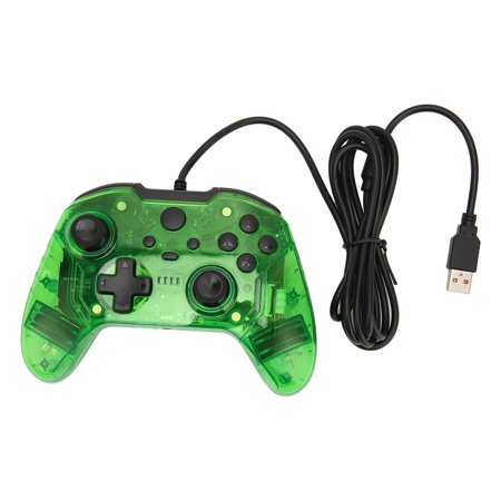 Gaming Gamepad Joystick, RGB Lighting Dual Vibration Latency Free Wired ...