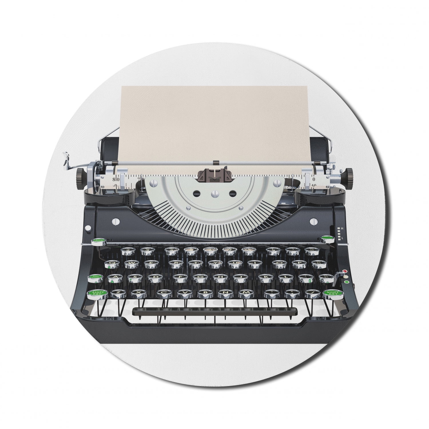 Typewriter Mouse Pad for Computers, Nostalgic Illustration of Old ...