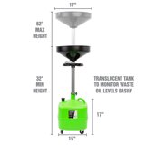 OEMTOOLS 87032 9 Gallon Upright Portable Oil Lift Drain with Oil Pan ...