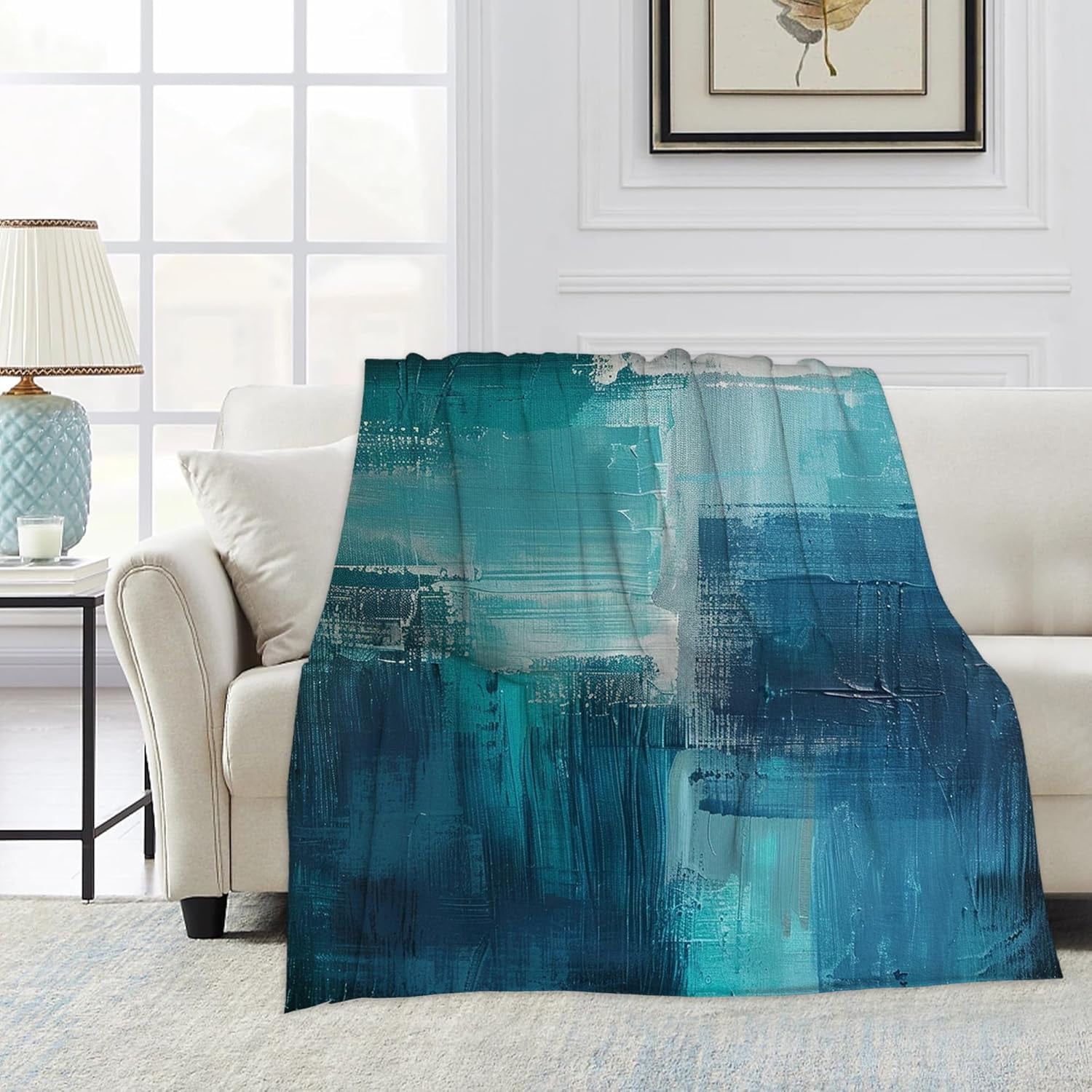 Click here for Aocisuki Modern Teal Art Blanket Gfits For Women M... prices