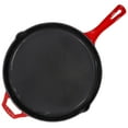 Bruntmor 12 inch Red Enameled Cast Iron Skillet Fry Pan Cookware ...
