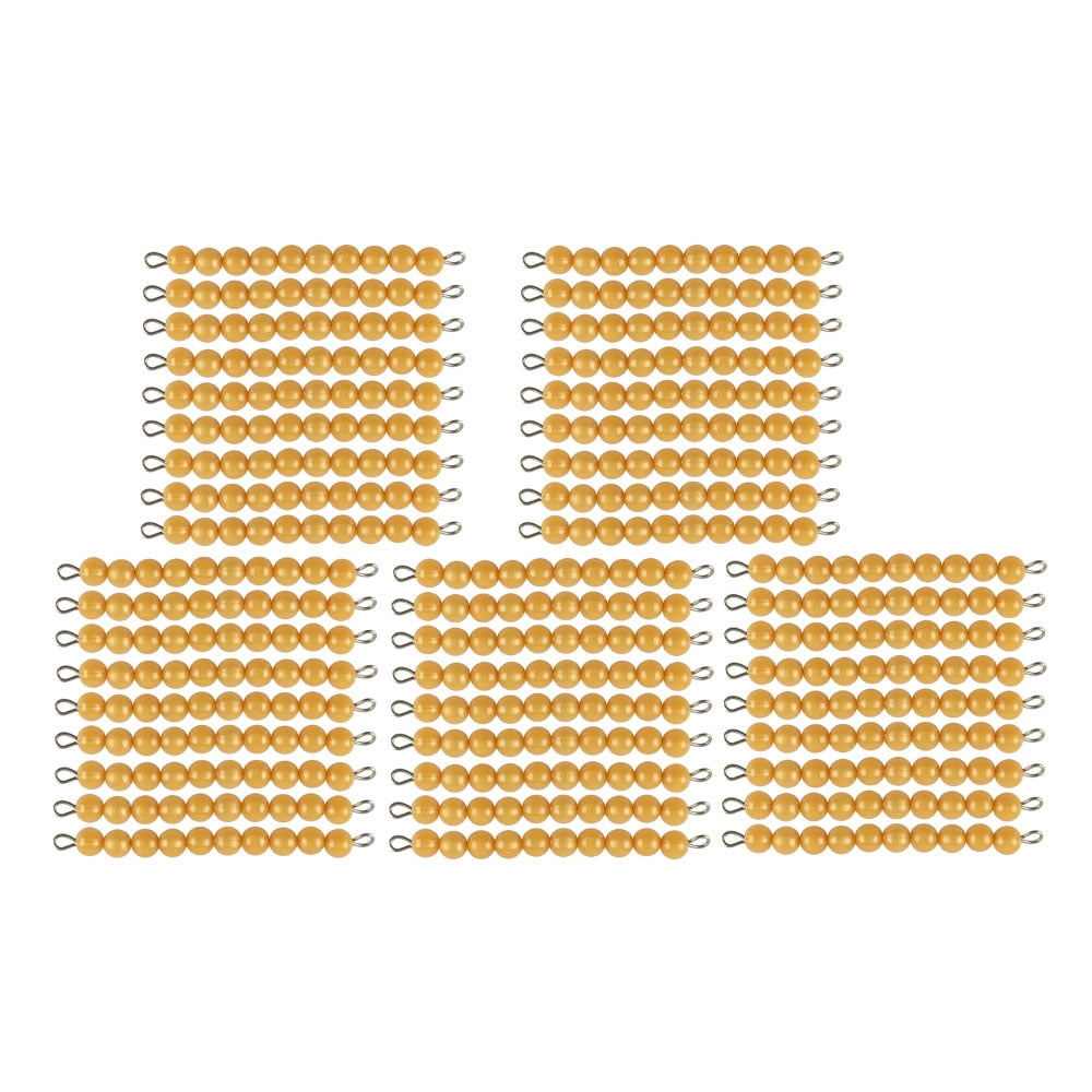 Click here for Ifit Montessori 45 Golden Bead Bars Of Ten (C Bead... prices