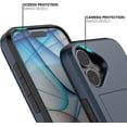 CFHADD-Compatible with iPhone 17 Case with Card Holder Dual Layer Heavy ...
