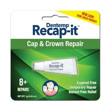 Dentemp Recap-It, Cap & Crown Repair, 0.04 oz (1.2 g) - Walmart.com
