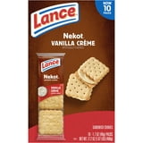 Lance Sandwich Cookies, Nekot Vanilla Creme, 10 Individually Wrapped ...
