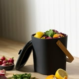 Bamboozle Kitchen Countertop Compost Bin with Lid, Graphite - Walmart.com