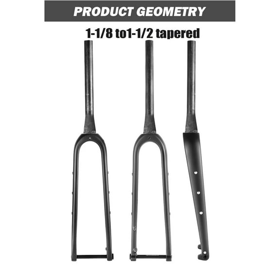TOSEEK MTB Rigid Fork 1-1/8" Full Carbon Fiber Disc Brake Fork 26/27.5/ ...
