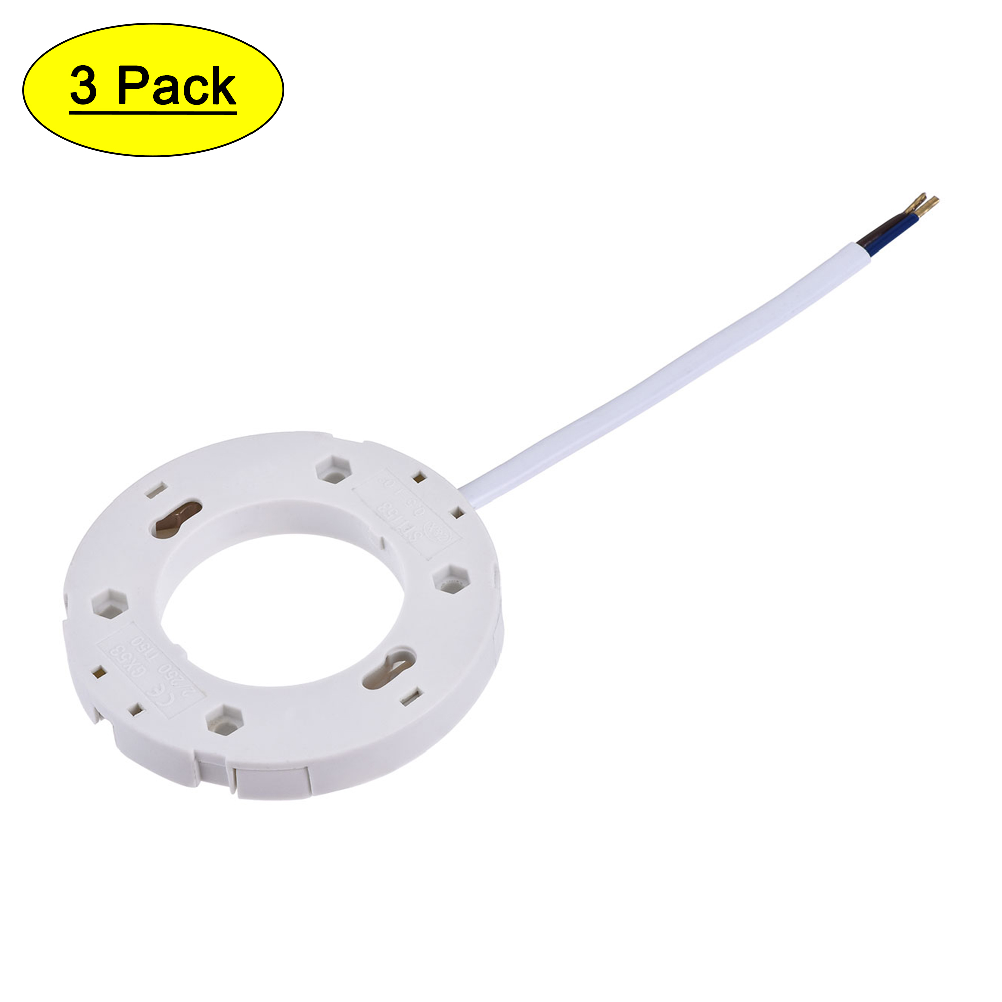 Uxcell AC/DC 12-250V 2A 15cm Wire GX53 Bulb Socket 5 Count - Walmart.com