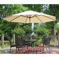 Abba Patio 11' Market Push Button Tilt and Crank Patio Umbrella ...