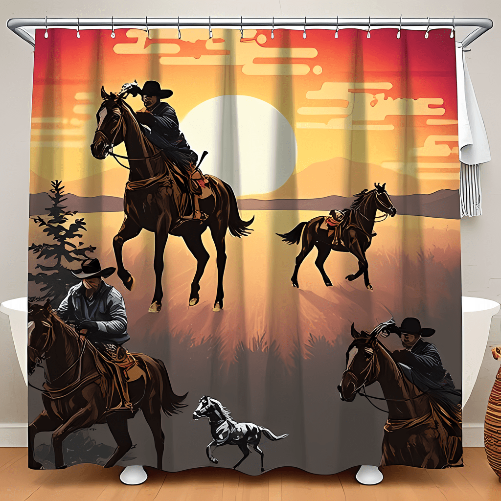 Click here for Qinc Vibrant Western-Themed Shower Curtain With Co... prices