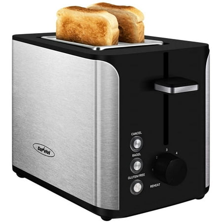 Toaster 2 Slice, Stainless Steel Bread Toaster, Extra Wide Slot Toaster ...