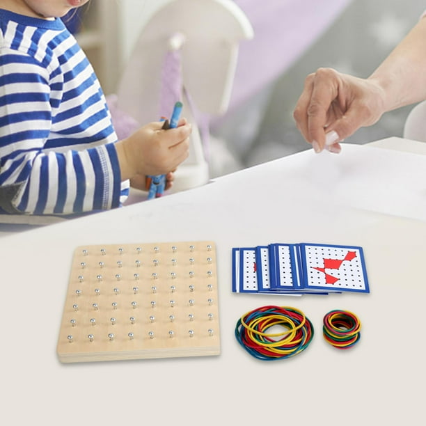 Montessori Geoboards,Wooden Array Block Board Geometry Board,Wooden ...