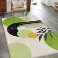 Area Rug 3x5ft Mid Century Boho Green Color Block Area Rugs Washable ...