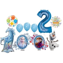 Frozen 4th Birthday Party Supplies Olaf, Elsa and Anna Balloon Bouquet ...