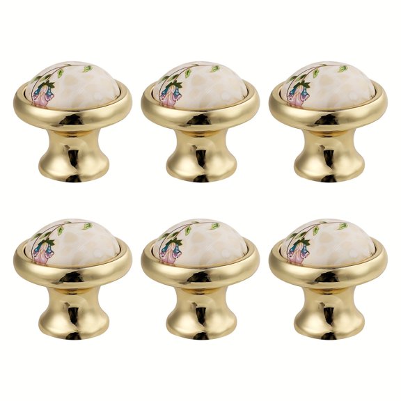 Raindrops 5 Pcs Green Knobs Ceramic Handle Delicate Cabinet Handles ...