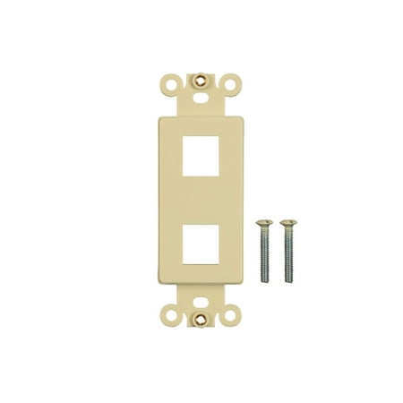 Monoprice D cor Insert for Keystone 2 Hole - Ivory for Home Office ...