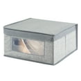 mDesign Medium Fabric Closet Storage Box with Front Window/Lid, 6 Pack ...