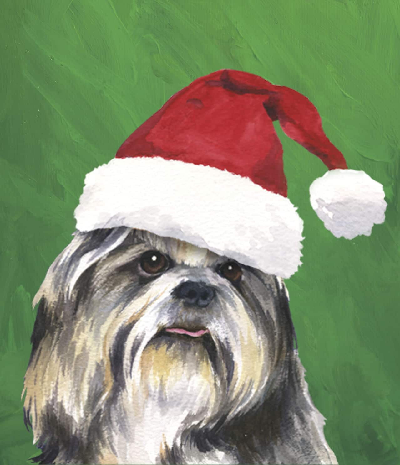 Shih Tzu - Barbara Van Vliet Christmas Large Flag - Walmart.com