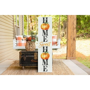 Glitzhome Fall Wooden Large Porch Sign Decor Rustic Farmhouse Themed ...