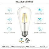Luxrite LED Edison Bulb 75W Equivalent ST19 ST58 4000K Cool White 800 ...