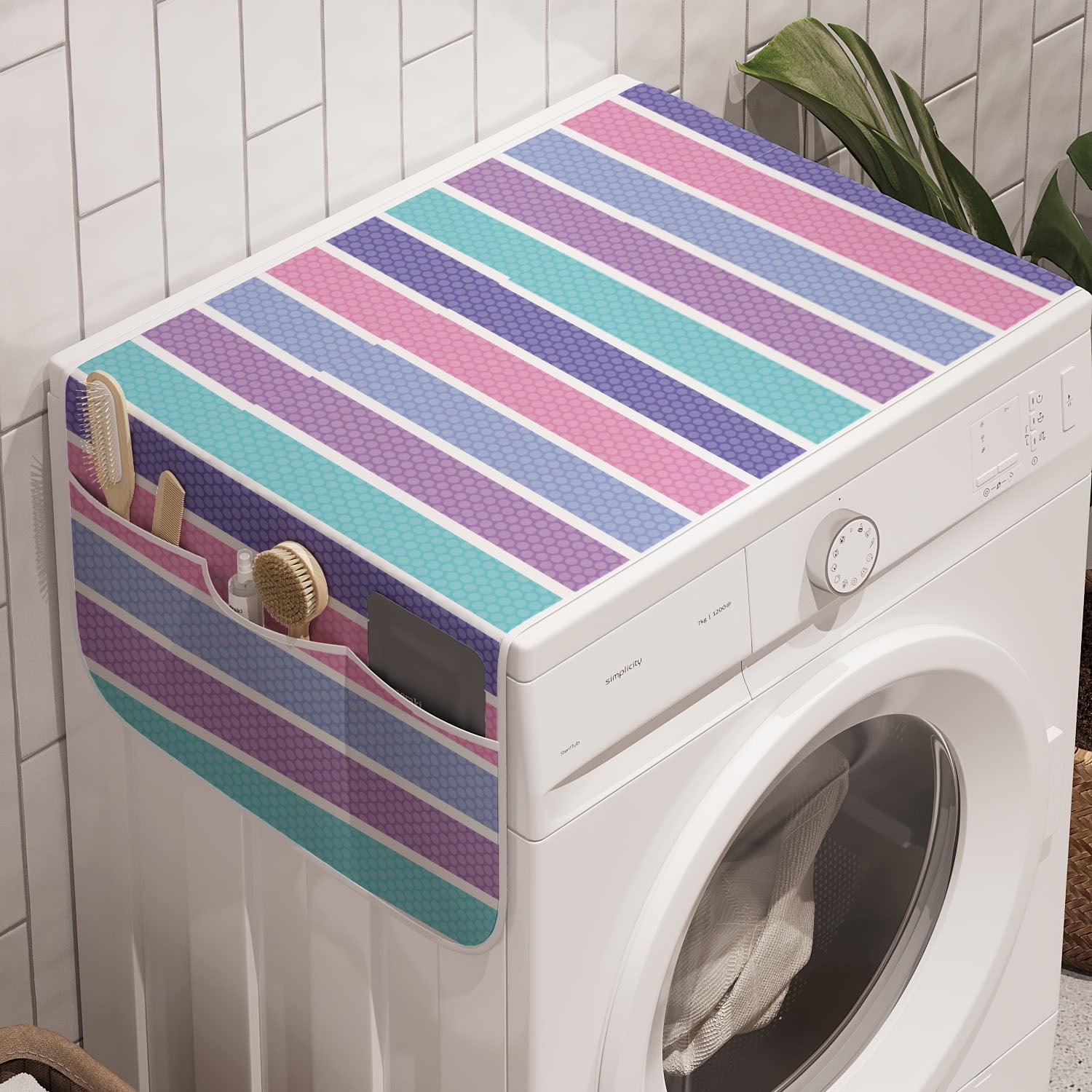 Pastel Washing Machine Organizer, Abstract Art Style Vector ...