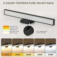 Black Vanity Light for Bathroom Dimmable 5CCT Bath Light Fixtures Over ...