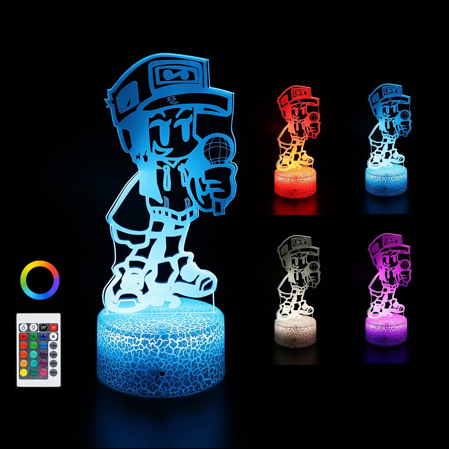 FNF Friday Night Funkin Smart Led Night Lights, 3D Illusion 16 Colors ...