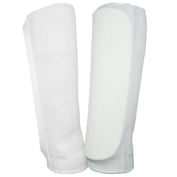 Martial Arts Elastic Cloth SHIN Padded Guard (Pair) TKD Karate MMA Shin ...