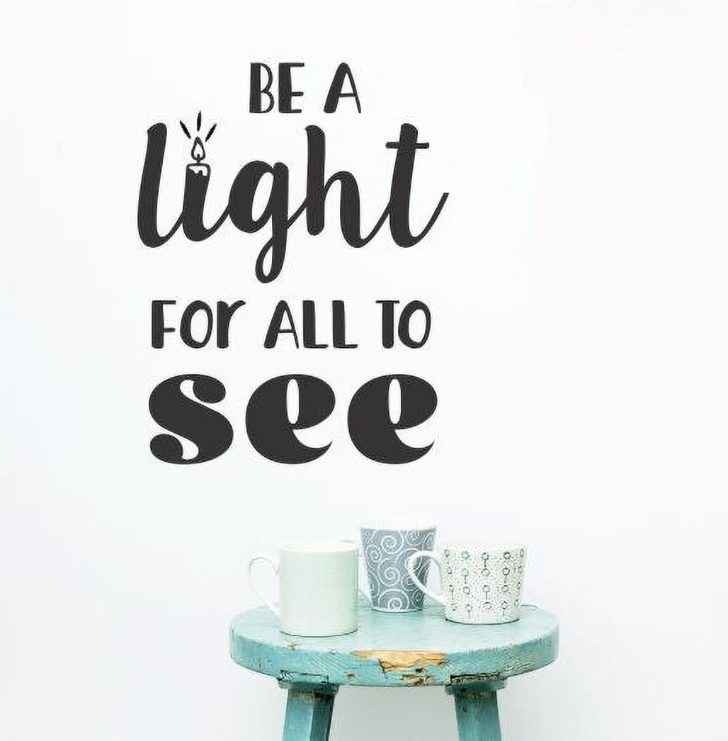 Christian Decals Be Light For All To See Motivational Wall Art Stickers ...