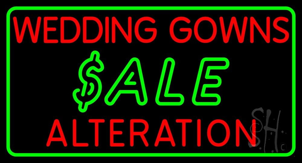 Wedding Gown Alteration LED Neon Sign 20" Tall x 37" Wide - inches ...