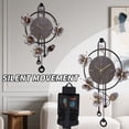 Black & Gold 3D Flower & Butterfly Luxury Wall Clock – Decorative ...