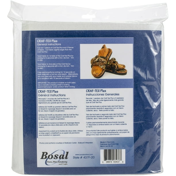Bosal Craf-Tex Plus Double-Sided Fusible Foam Craft Pack-20"X36 ...
