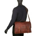 Sharo Soft Leather Laptop Messenger Bag and Brief Extra Wide for 17" Laptop - Walmart.com