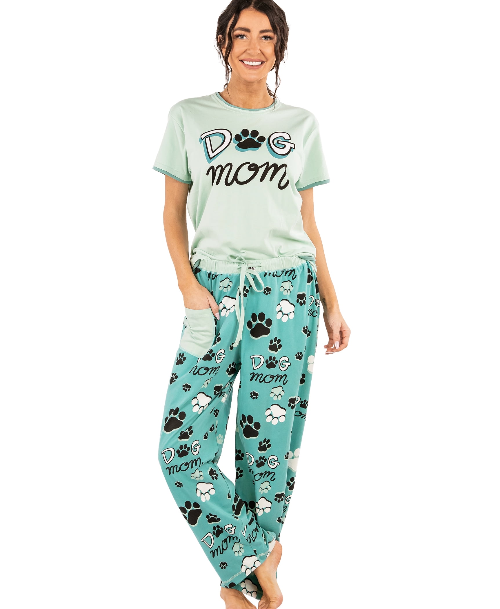 Lazy One Women's Pajama Set, Short Sleeves with Cute Prints, Relaxed ...