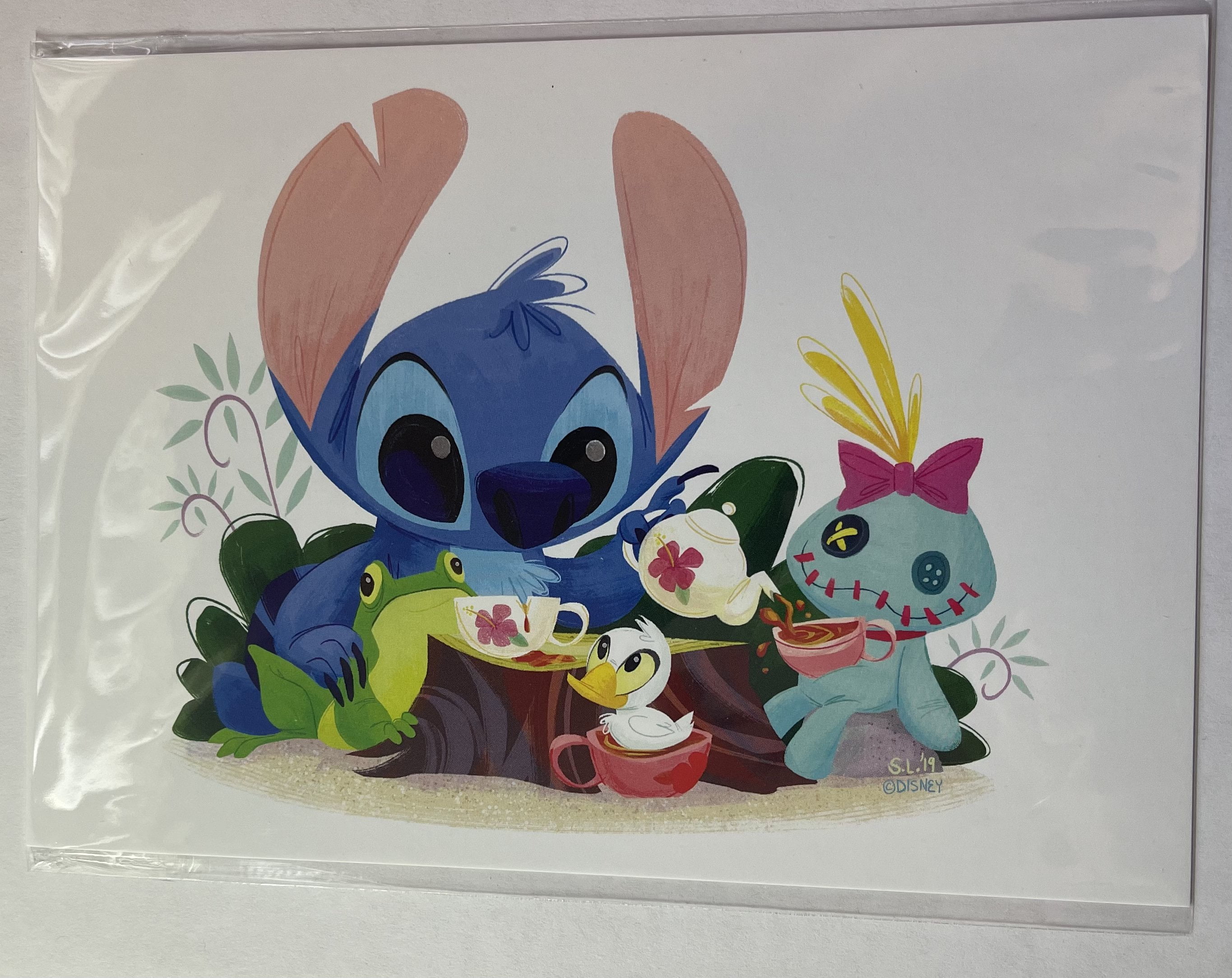 Disney Artist Ohana Tea Party by Steph Laberis Postcard Wonderground ...