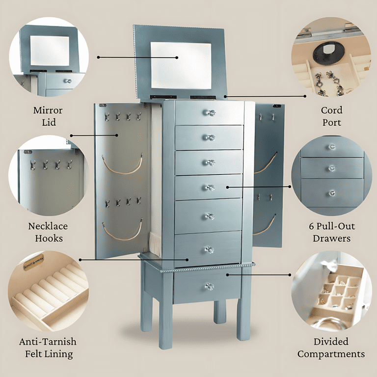 Free standing jewelry organizer store